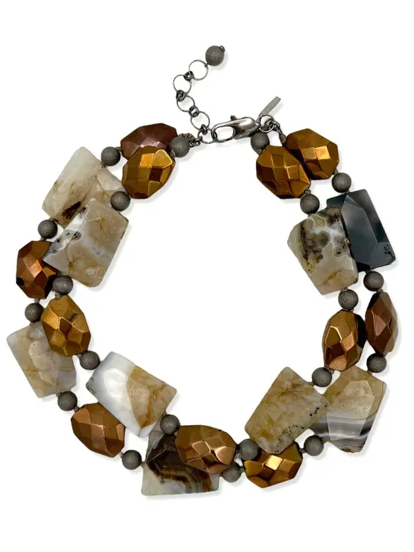JAREDJAMIN Neutrals / Grey / Brown Rocky Mountain Necklace - Grey/brown