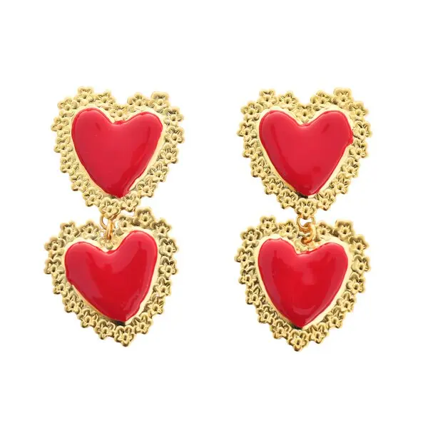 THE PINK REEF Double Valentine Heart - Red