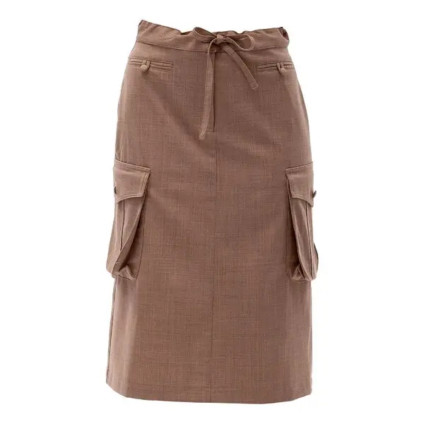 MAISON BOGOMIL Cargo Midi Skirt - Brown