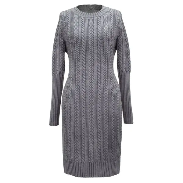 SMART AND JOY Lacing-in-back Jumper Dress - Grey