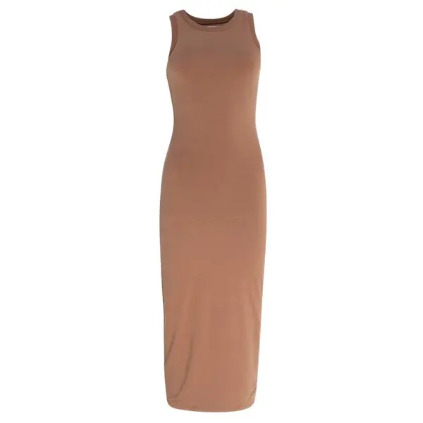 CIRCULAR PATH Marilyn Midi Dress Pecan - Brown