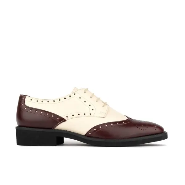 EMBASSY LONDON USA Neutrals / Eton Burgundy & Cream - Brown