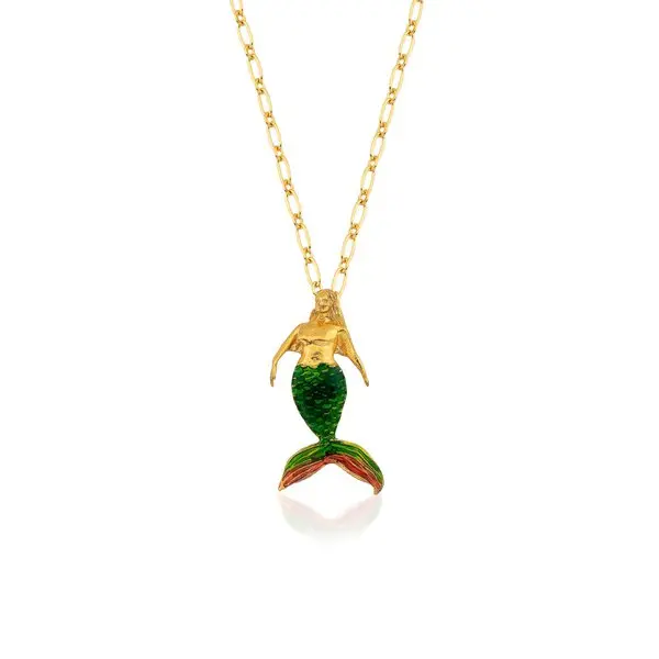 MILOU JEWELRY Mermaid Necklace - Green
