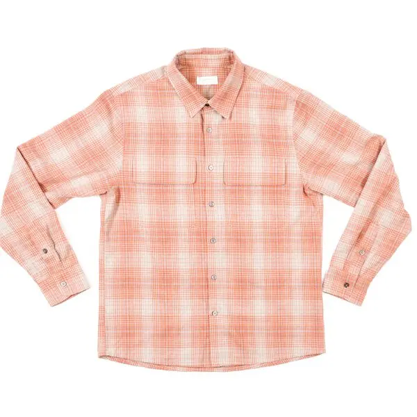 ARIKO Blue / Orange Orange Summer Softy Plaid Shirt - Blue/orange