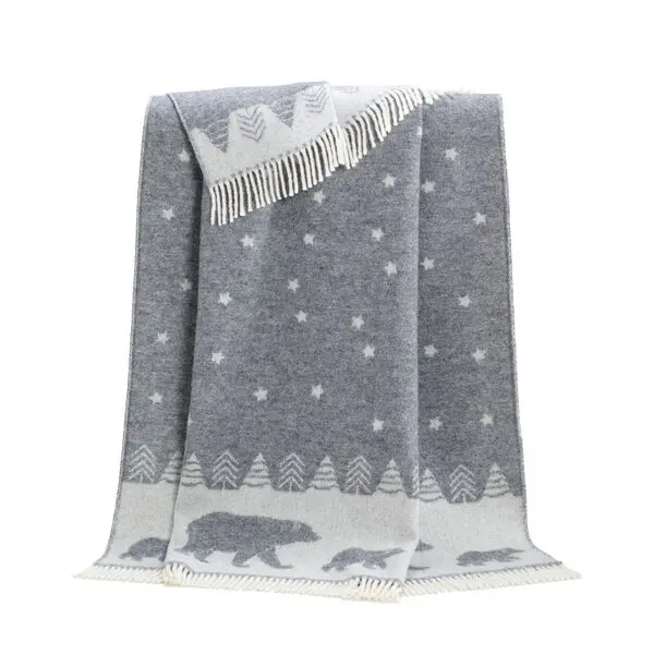 J.J.Textile Moon Wool Throw - Grey