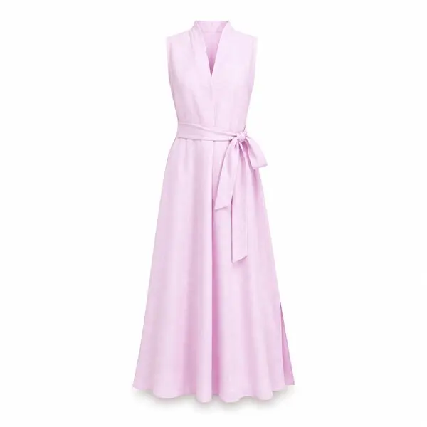 MARIELĒ Fabi Linen Long Dress - Pink