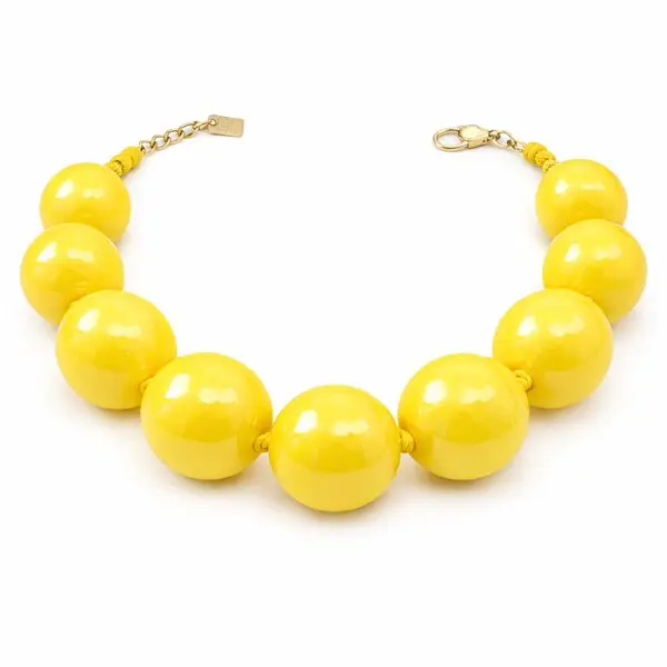 MICHAEL NASH JEWELRY Lucy Gumball Necklace - Yellow
