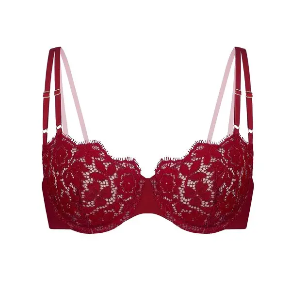 MONIQUE MORIN LINGERIE Frisson Balconette Bra Bloodstone - Red