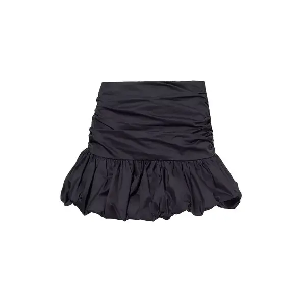 AMY LYNN Bonnie Ruche Mini Skirt - Black