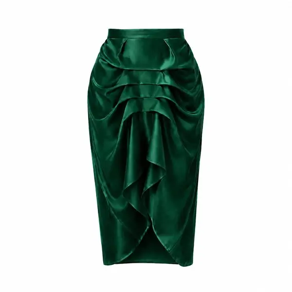 LUMINA ELIGMA The Vanguard Skirt Silk Emerald - Green
