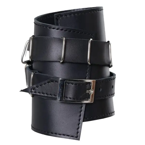 METAMORPHOZA S Leather Wrist Cuff - Black
