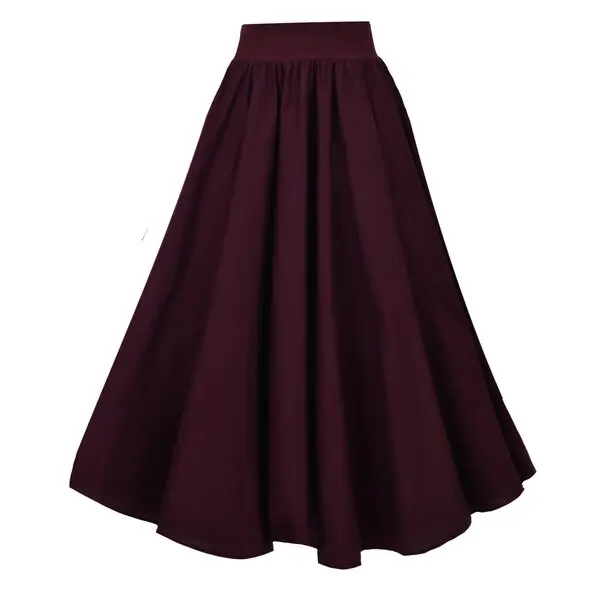 FROCK TALES Drury Lane Circle Skirt In Cherry Lacquer - Red