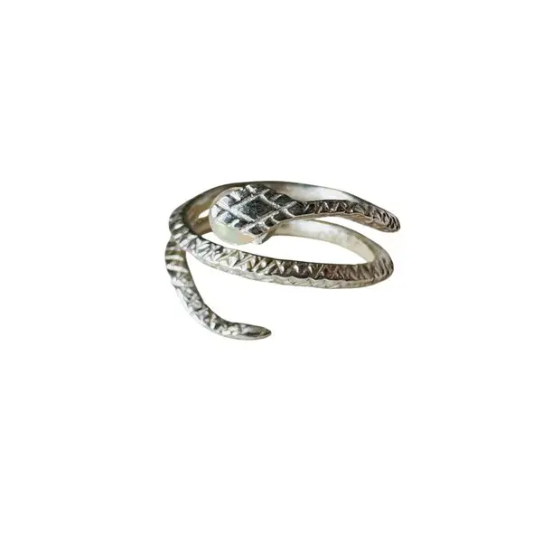 AKI ROC JEWELRY The Pinkie Snake Ring - Silver