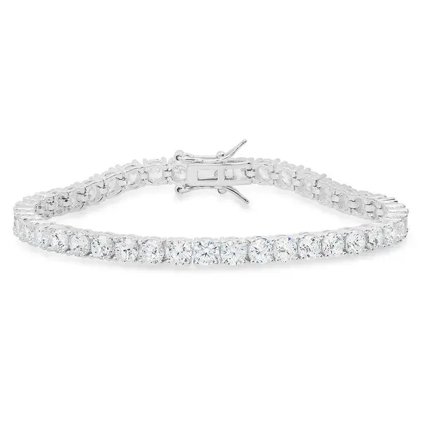 KYLIE HARPER Round Cut Diamond Cz Tennis Bracelet In Sterling - Silver