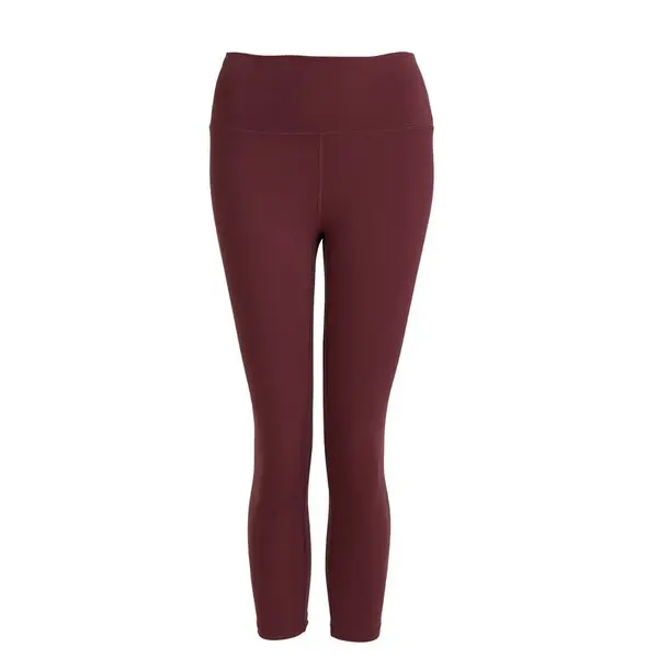 PERKY PEACH Move More Burgundy Capri Leggings - Red