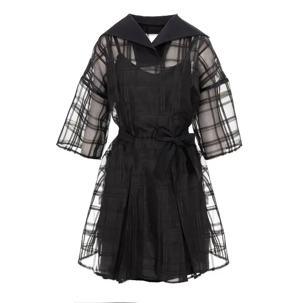 LARISA DRAGNA Karol Sheer Dress - Black