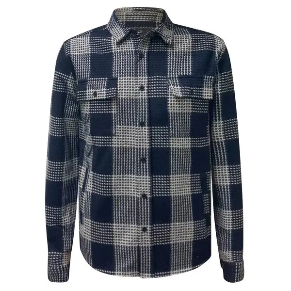 VUSTRA Blue / White Denali Dawn Overshirt - Blue/white
