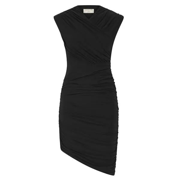 CELESTINE & MAE Calla Mini Dress In Navsoul - Black
