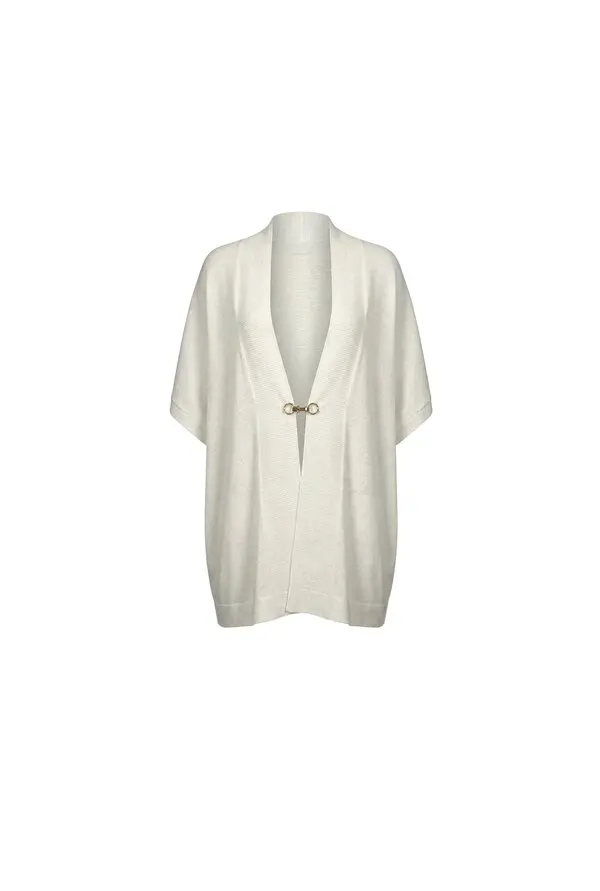 JAMES LAKELAND Relaxed Clasp Front Cover-up - White