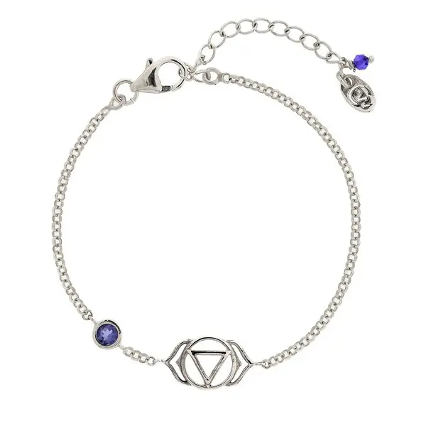 CHARLOTTE'S WEB JEWELLERY Third Eye Chakra Bracelet Iolite - Silver