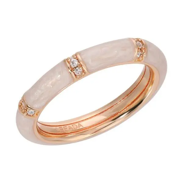 LEEADA JEWELRY Lamill Enamel Stacking Ring Blush - Orange