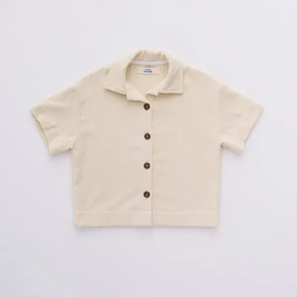 LITTLE MARINER Off- Terry Shirt - White
