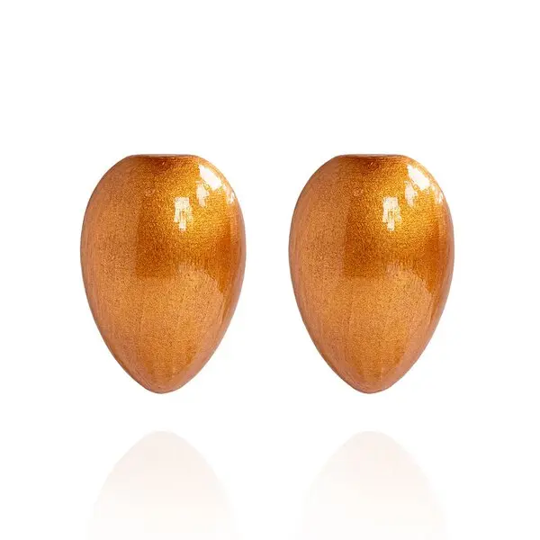 SAULE LABEL Juno Earrings In Molten Copper - Gold