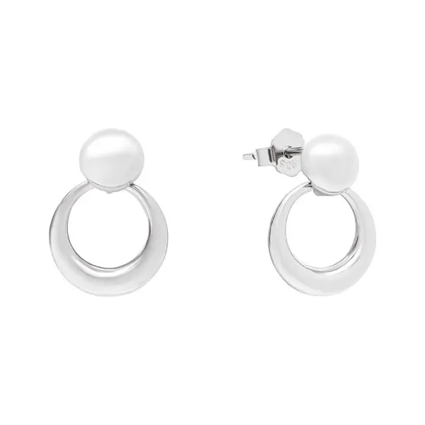 ESTERAH Ora Studs Plated Sterling Drop Earrings - Silver