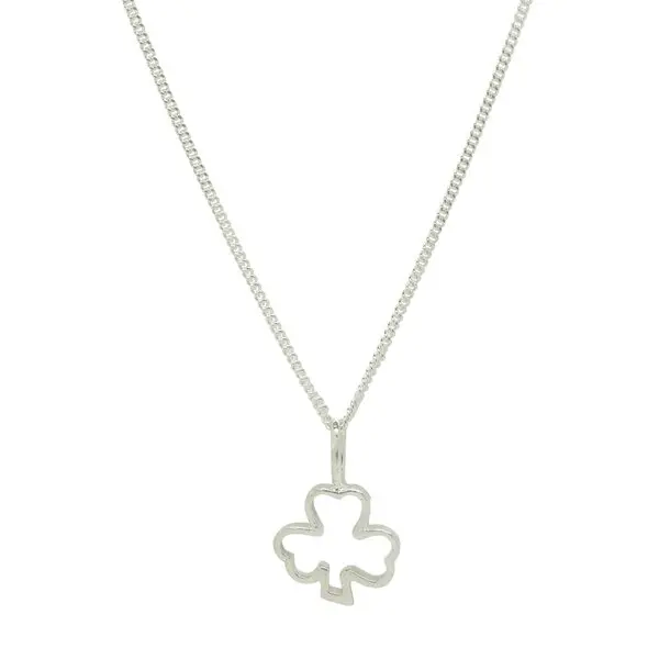 KATIE MULLALLY Shamrock Charm Necklace - Silver