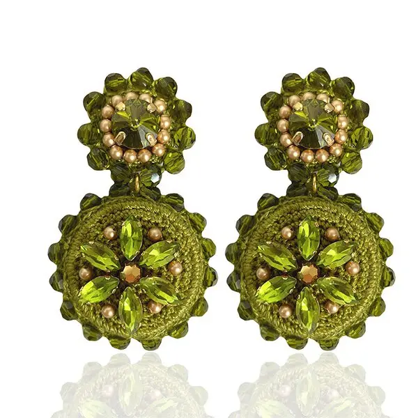 PINAR OZEVLAT Flower Drop Olive - Green
