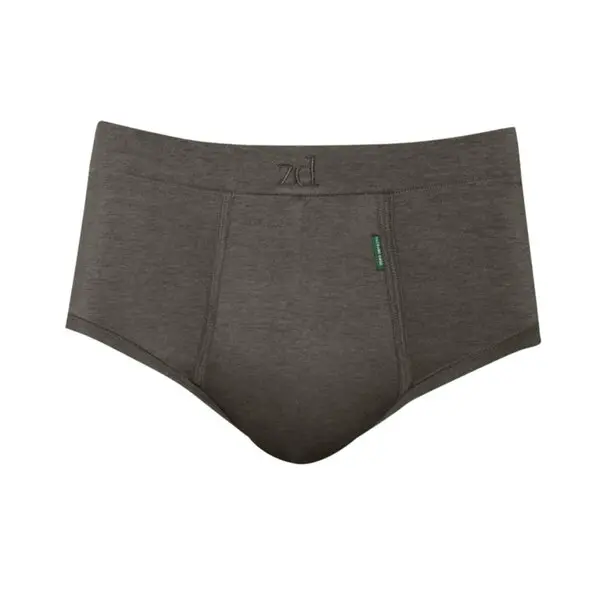 ZD ZERO DEFECTS Saturno Fly Front Brief – Natural Comfort Soy Fiber Color Dark - Green