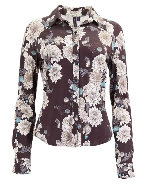 LORDS OF HARLECH Stephanie Serious Floral Shirt - Black