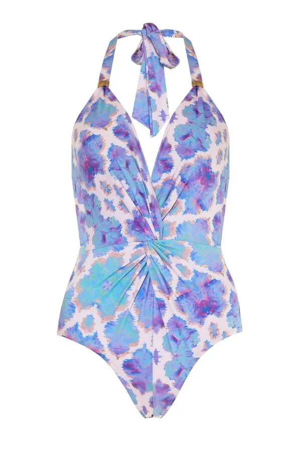 SOPHIA ALEXIA Orchid Paradise Tahiti Twist Swimsuit - Purple