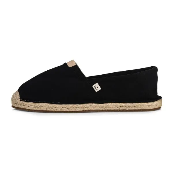 KINGDOM OF WOW Extra Fit Cotton Espadrilles - Black