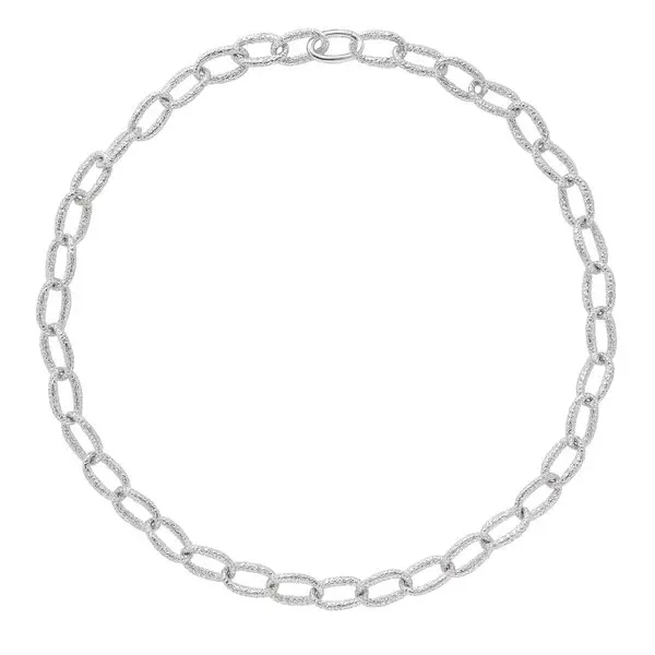 LUCY QUARTERMAINE Solid Sterling Linked Hula Necklace - Silver