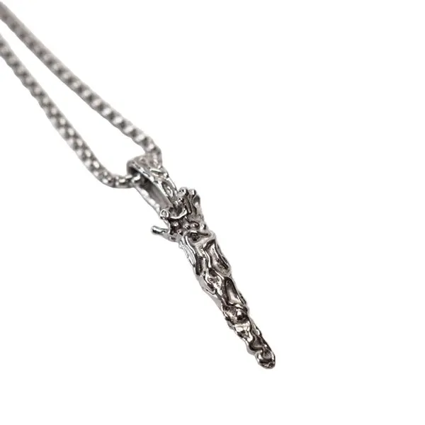 ISKRA Royal Horn Stainless Steel Necklace - Silver