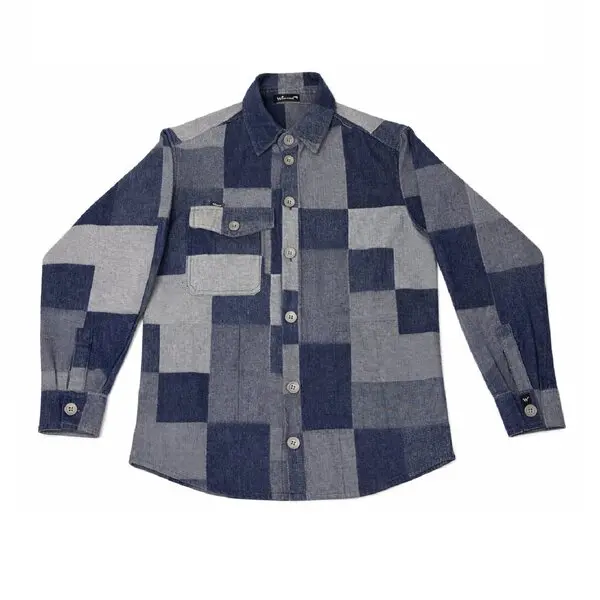 WIN OUT Patchwork Denim Overshirt