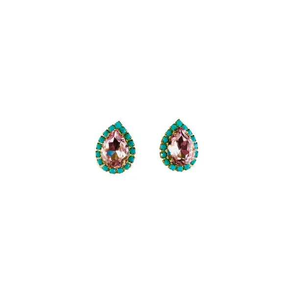 THE PINK REEF Pear Stud - Pink