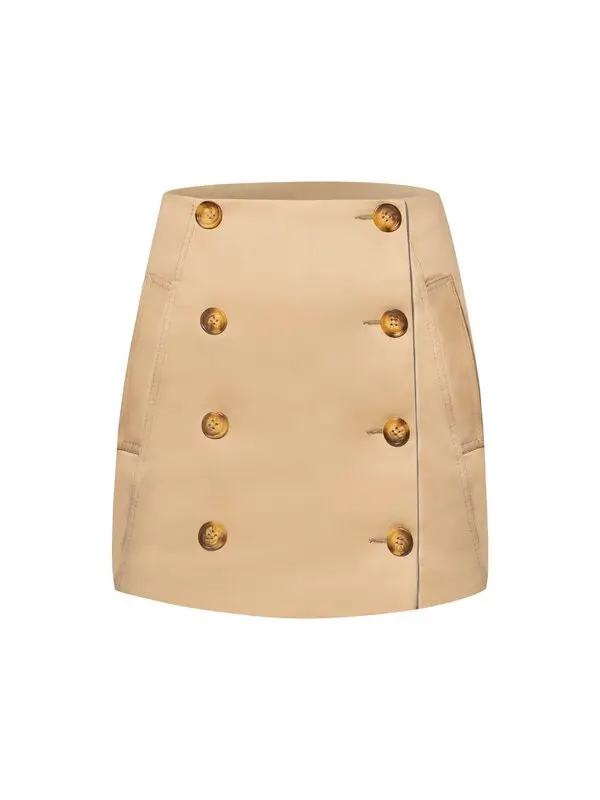 TIA DORRAINE Button Front Mini Skirt