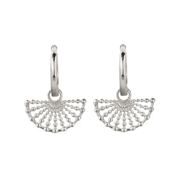 CHARLOTTE'S WEB JEWELLERY Surya Huggie Hoop Earrings - Silver