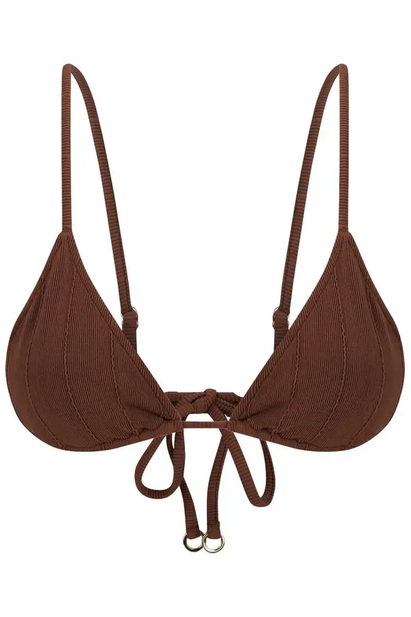 FLOATING SWIM Fira Top Cappuccino Crinkle - Brown