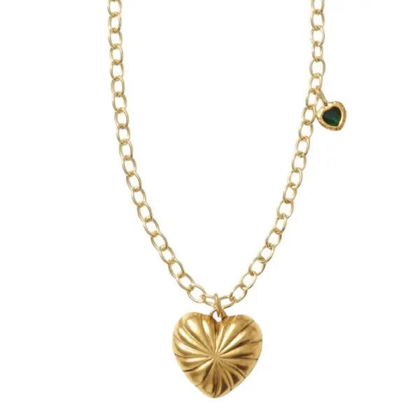 ALEXIE OF ATHENS Cherie Convertible Heart Wrap Necklace & Belt Chain - Gold