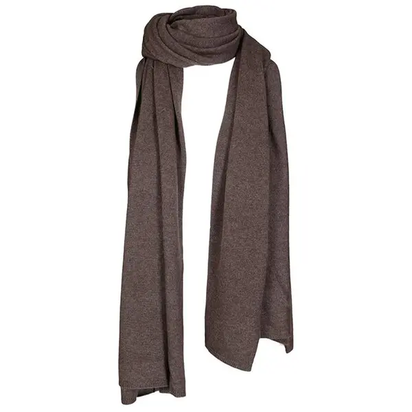 TIRILLM Alfie" Big Cashmere Scarf Melange - Brown