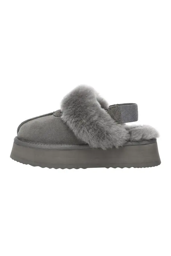 EVERAU AUSTRALIA Wagtail Removable Strap Platform Slippers - Grey