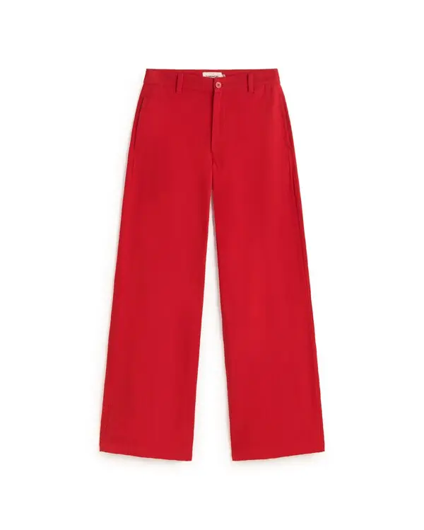 THINKING MU Karina High Rise Pants - Red