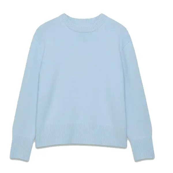 ZENZEE Cashmere Crewneck Sweater Ice - Blue