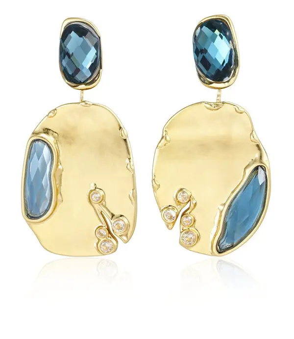 RARE MATTERS JEWELRY Gemstone Drop Earrings - Blue