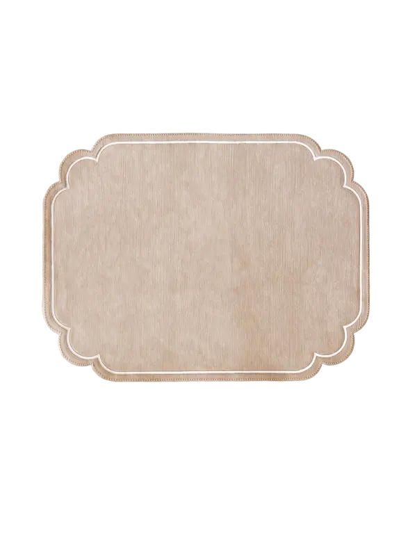Twig New York Lane Set Of Two Placemats Beige - Pink