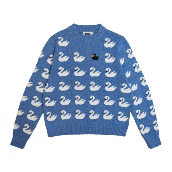 GIGI KNITWEAR Ugly Duckling Sweater In Marl - Blue