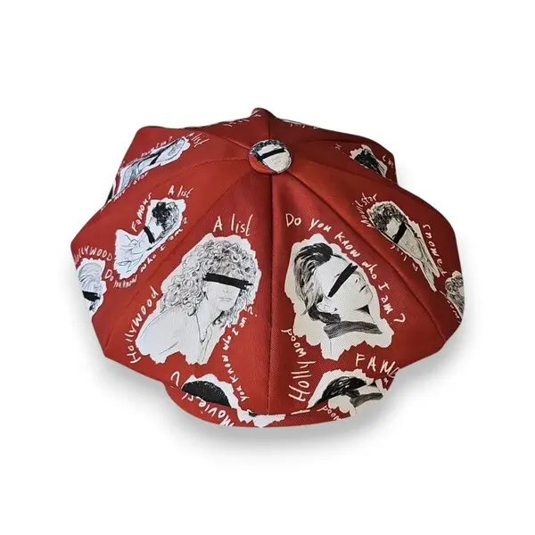 MISTER MILLER - MASTER HATTER Leigh Francis X Mister Miller Oversized Bakerboy Cap In Fame - Red